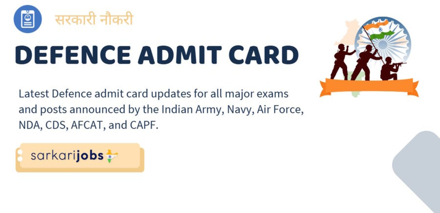 Defence Admit Card 2026 Notification Download PDF - Defence Jobs